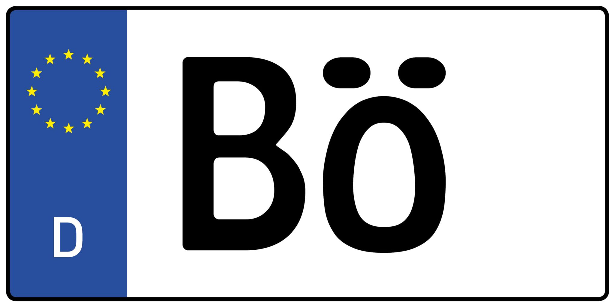 BÖ // Wofür steht das Auto-Kennzeichen BÖ? - Autokennzeichen Info