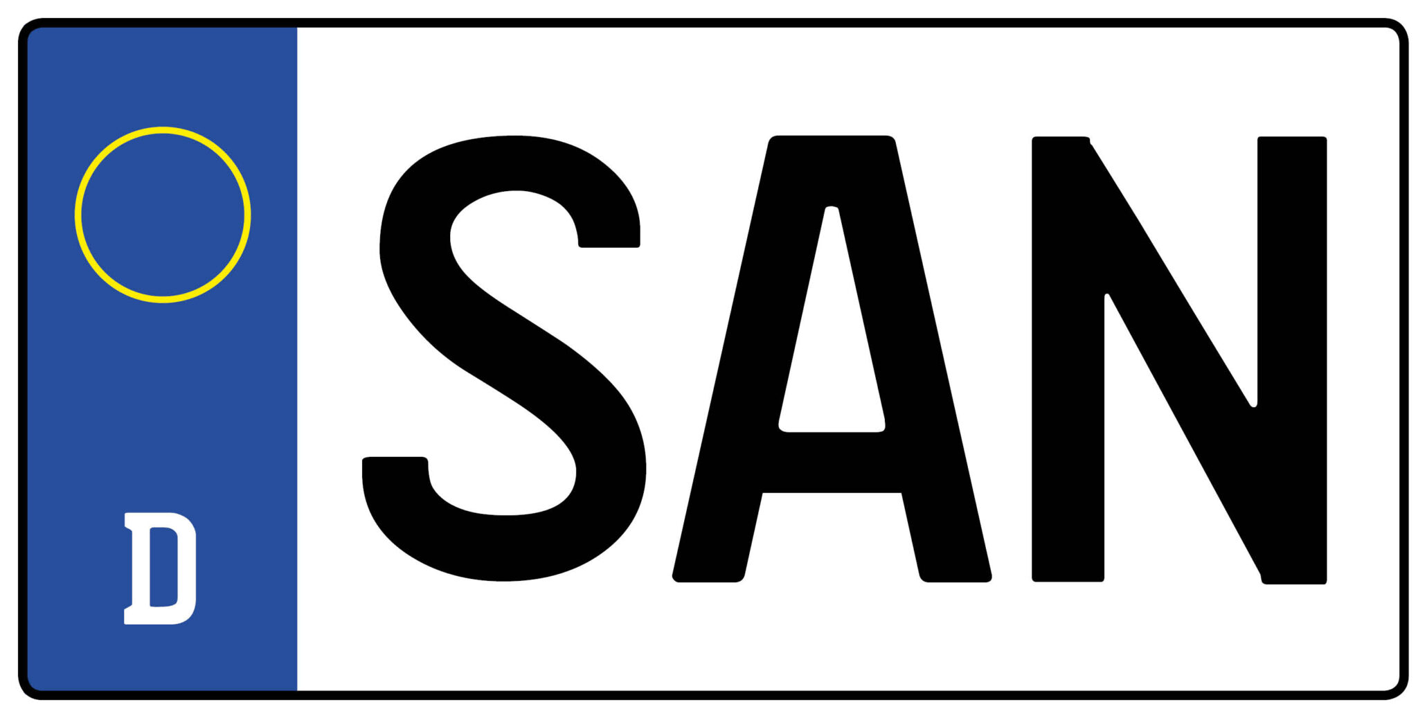 SAN // Wofür steht das Auto-Kennzeichen SAN? - Autokennzeichen Info